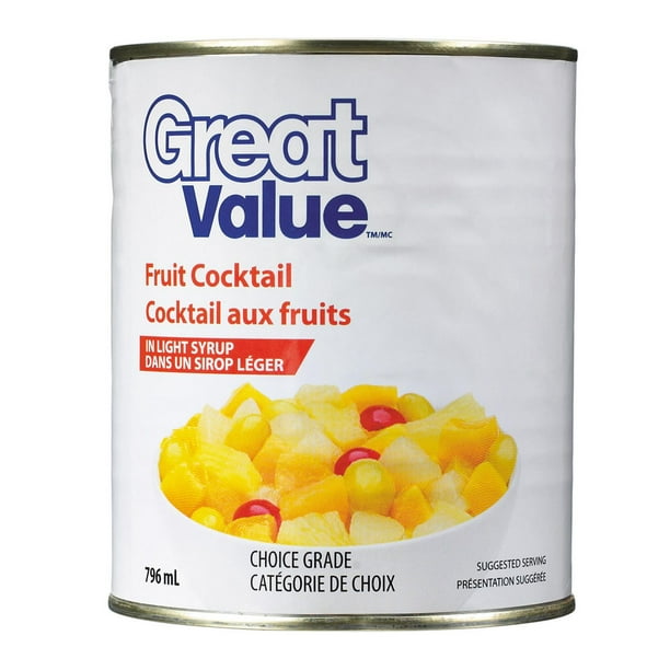 Great Value Fruit Cocktail In Light Syrup 796 Ml Walmartca
