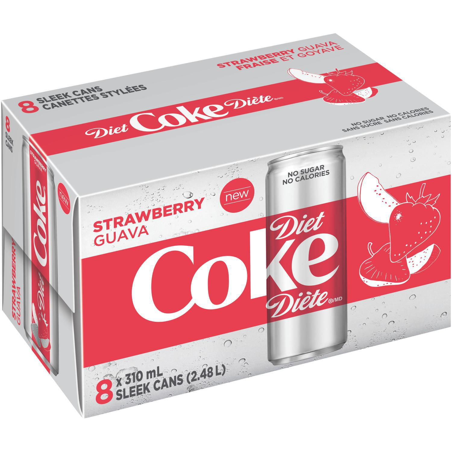 Diet Coke Strawberry Guava 310mL Cans, 8 Pack | Walmart Canada