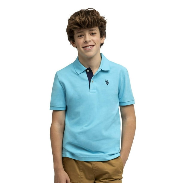 U.S. Polo Assn. Boy's Short Sleeve Polo Shirt, Boy's Short Sleeve Polo ...