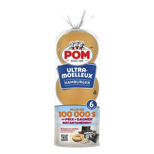 POM® Ultra Soft Hamburger Buns, Pack of 6 - Walmart.ca