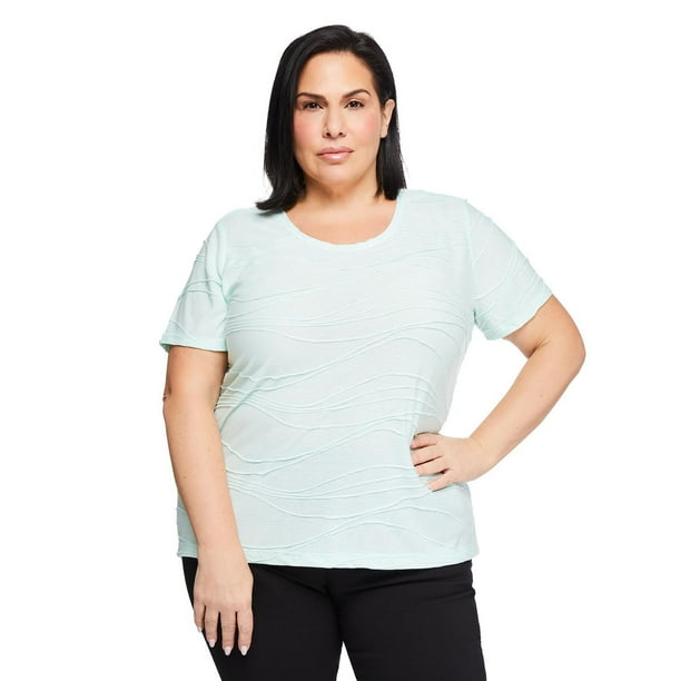 Iyla Plus Women's Short Sleeve Ripple Tee - Walmart.ca
