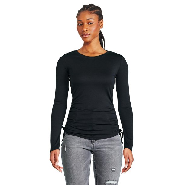 George Women's Side Ruched Tee, Sizes XS-XXL - Walmart.ca