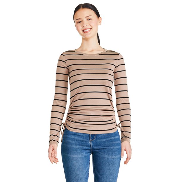 George Women's Side Ruched Tee, Sizes XS-XXL - Walmart.ca