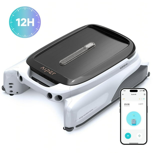 Aiper Surfer M1 Solar Powered Automatic Robotic Pool Skimmer Cleaner ...