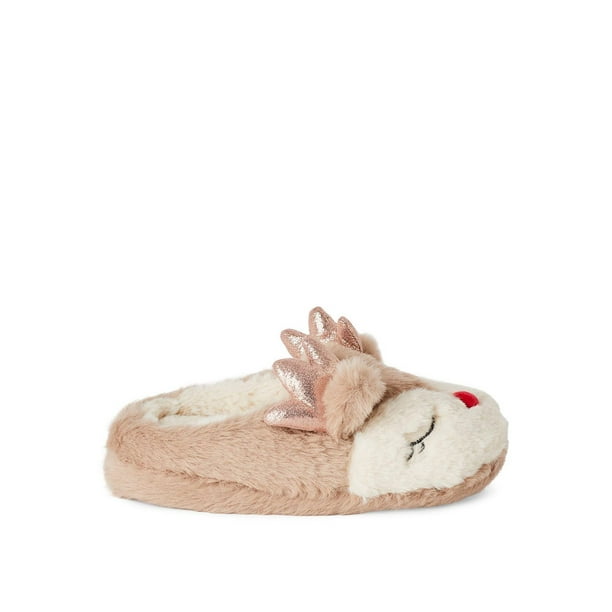 George Girls' Deer Slippers, Sizes 11-3 - Walmart.ca