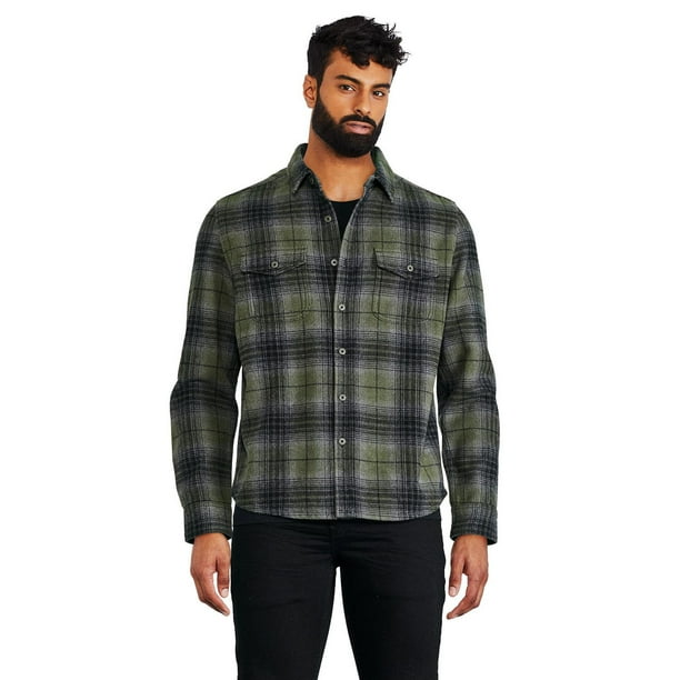 George Men's Faux Wool Shacket - Walmart.ca
