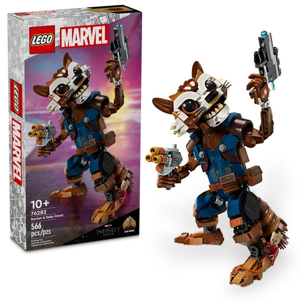 LEGO Marvel Rocket & Baby Groot Minifigure, Guardians of the Galaxy ...