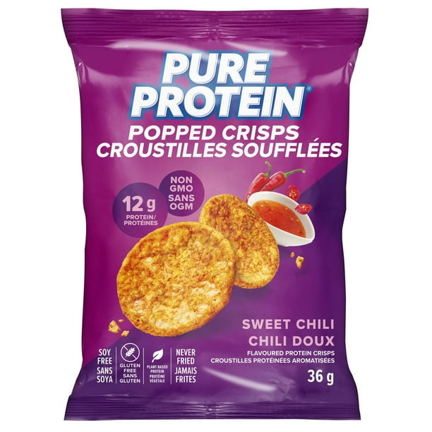 PURE PROTEIN POPPED CRISPS SWEET CHILI 36G, High protein and great ...
