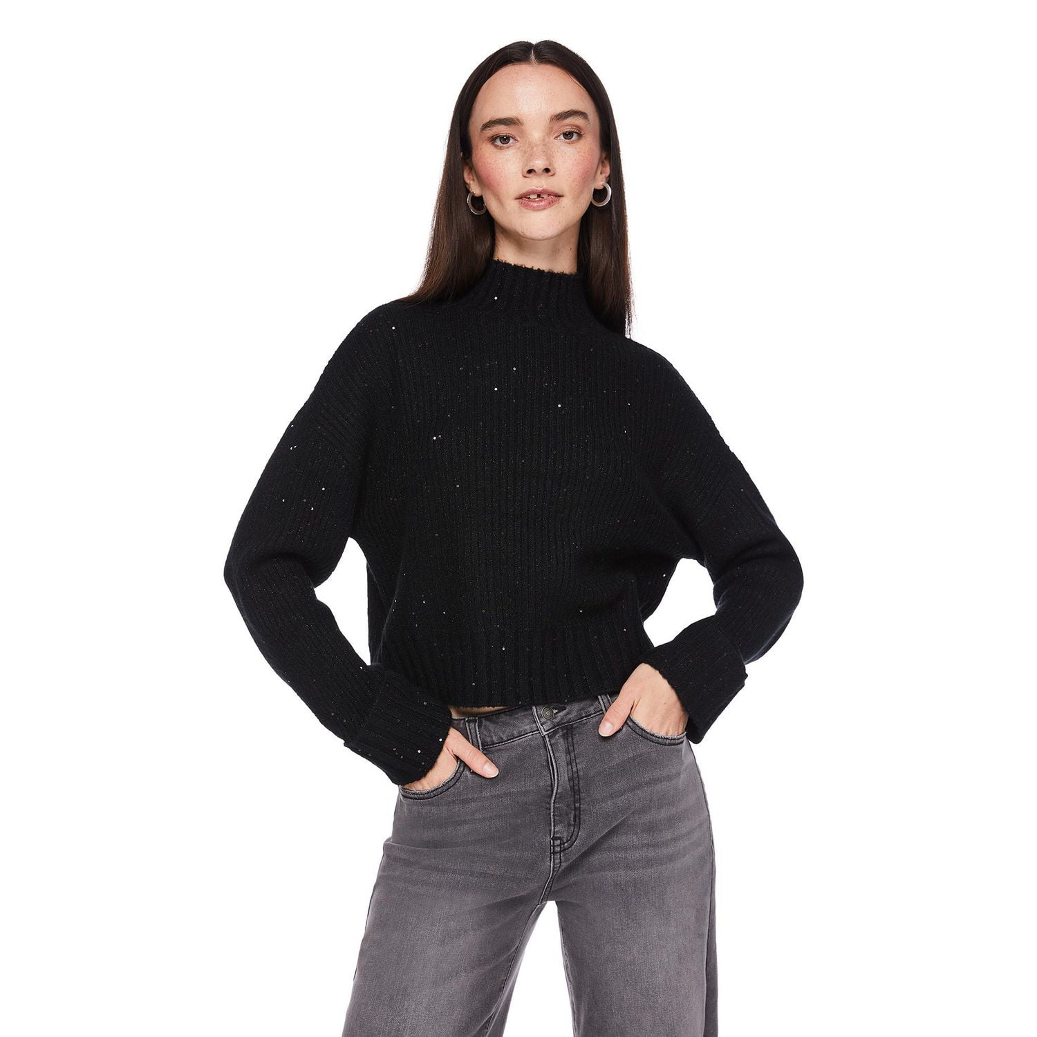 Click here for George Womens Sequin Sweater Black Xxl prices