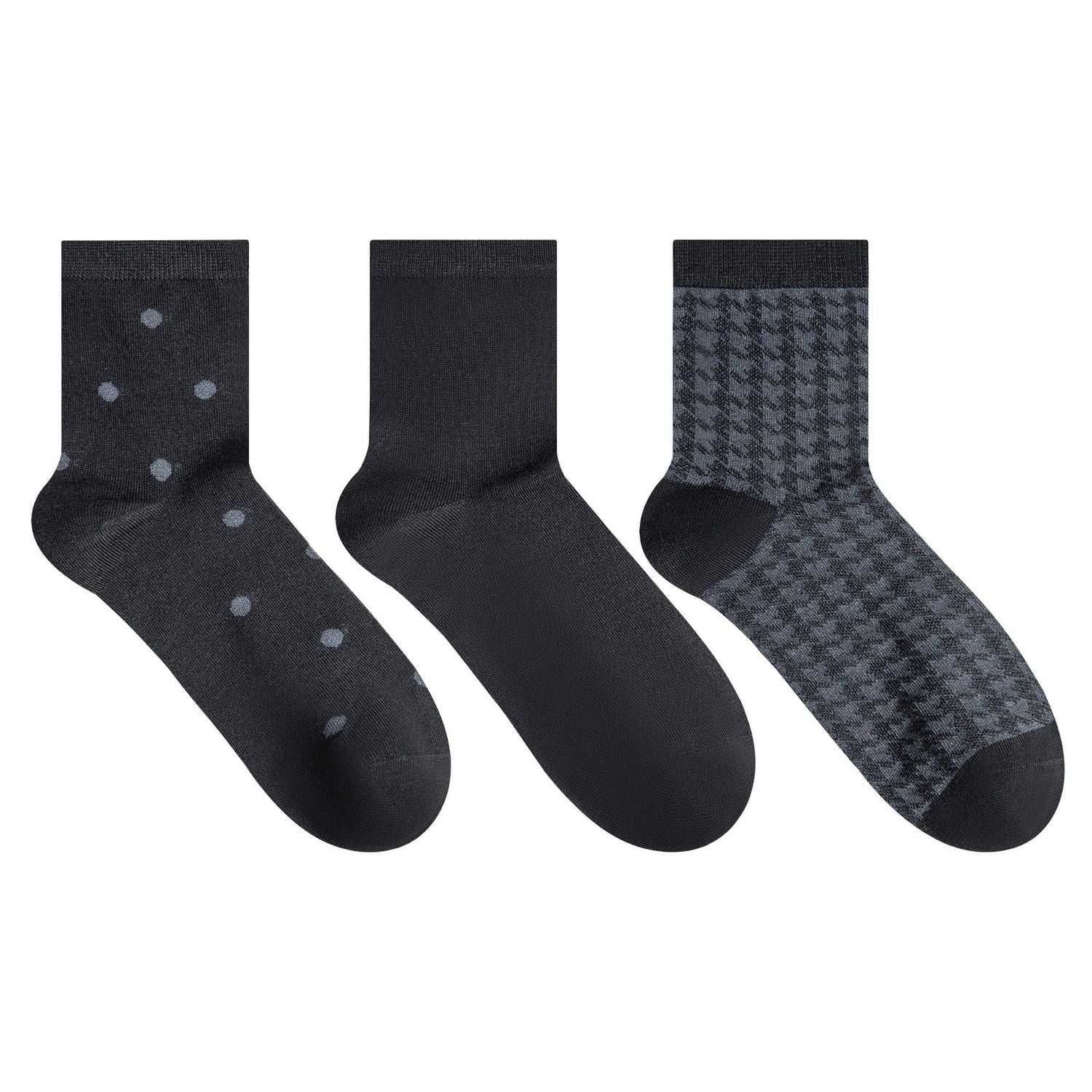 Click here for Secret Little Black Socks Large Dot/Solid/Houndsto... prices