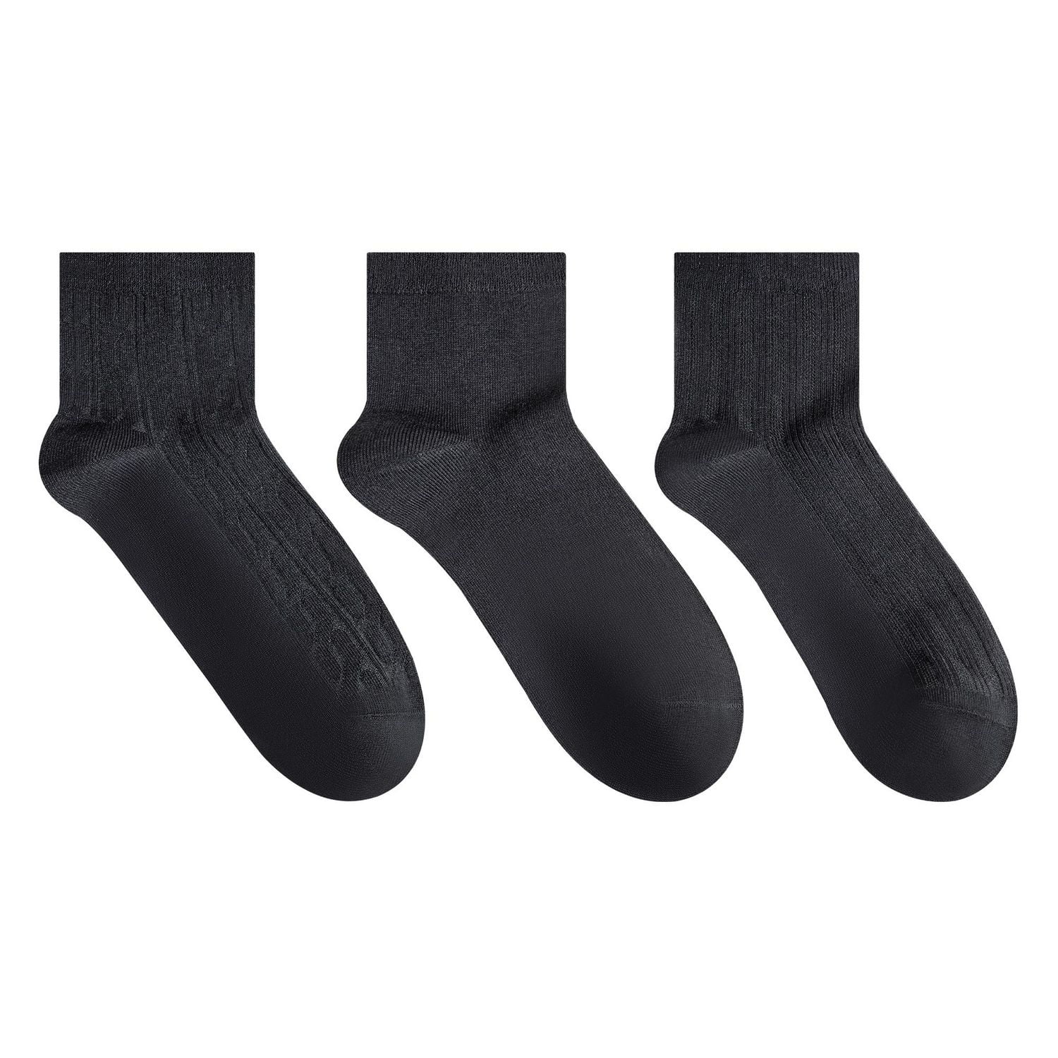 Click here for Secret Little Black Socks Cableknit/Solid/Textured... prices