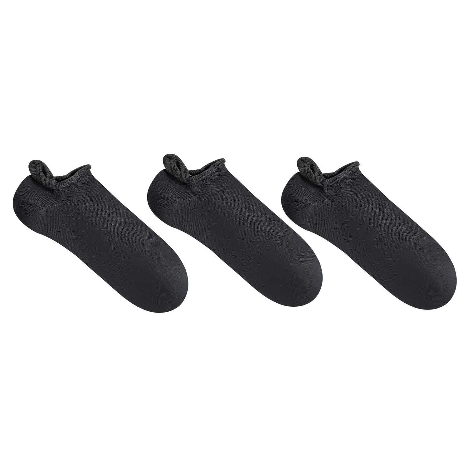 Click here for Secret Little Black Socks Solid With Ruffle Low Cu... prices