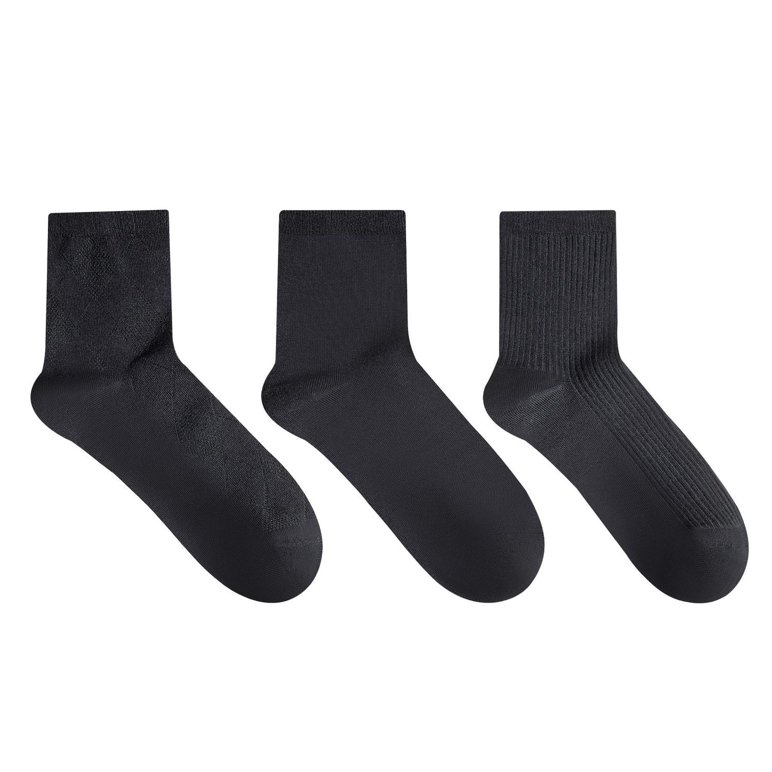 Click here for Secret Little Black Socks Diamond Texture/Solid/Fi... prices