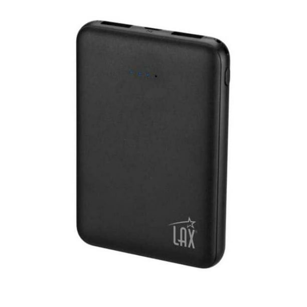 LAX Rubberized Dual USB 6600mAh Compact Power Bank, Black - Walmart.ca
