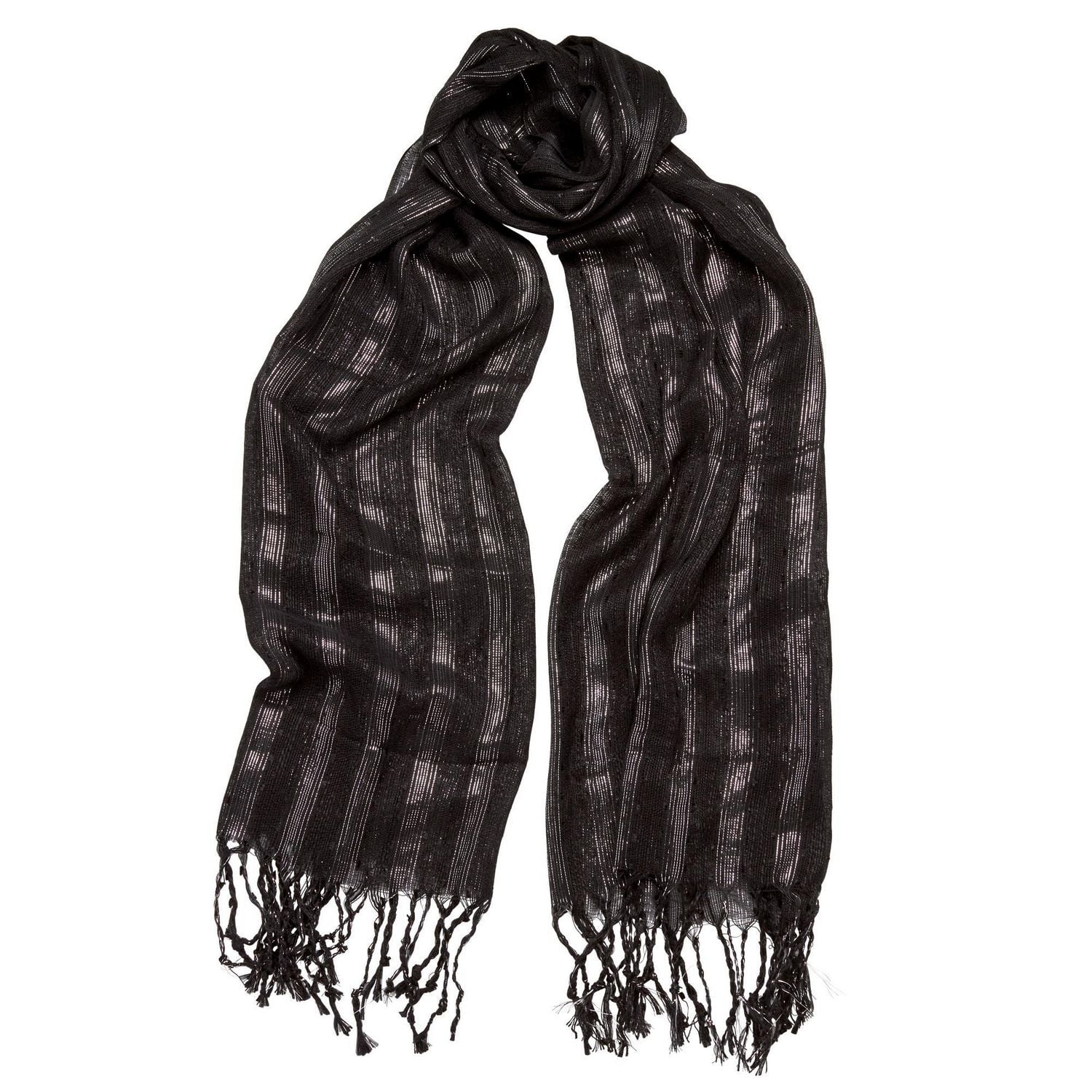 Click here for Solid Eyelash Lurex Scarf By George Black One Size prices