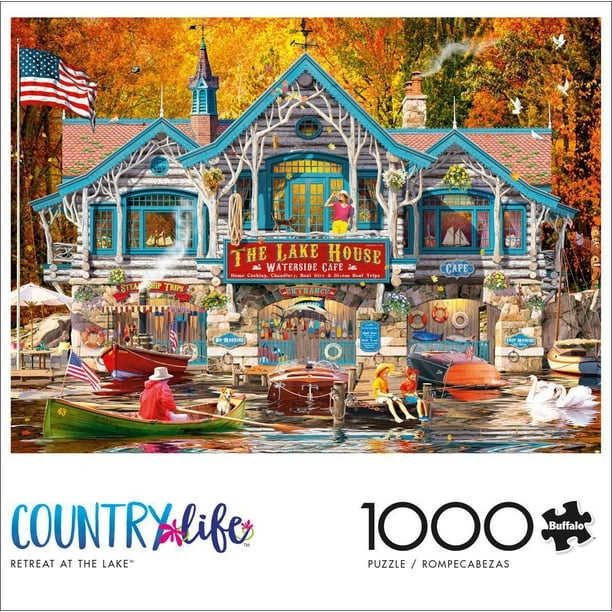 Buffalo Games - Country Life - Retreat at the Lake - 1000 Piece Jigsaw ...