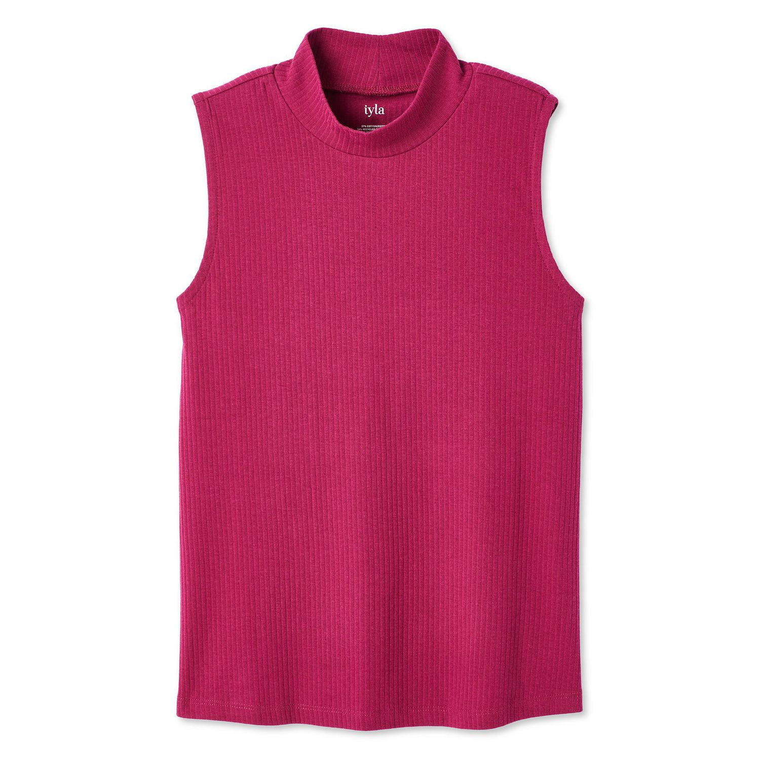 Click here for Iyla Womens Mock Neckline Rib Top Xl prices