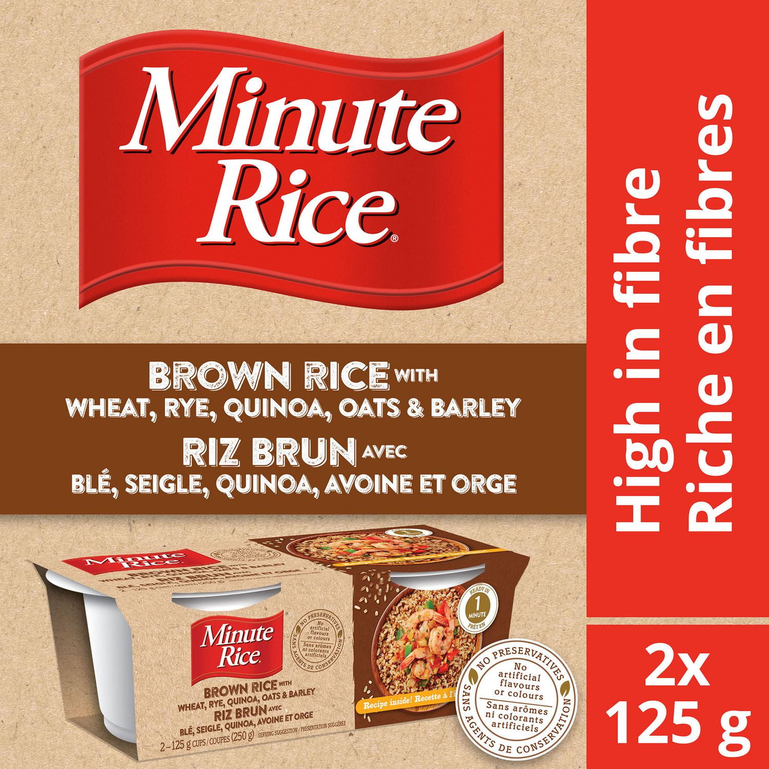 Minute Rice® Brown Rice with Wheat, Rye, Quinoa, Oats & Barley Cups ...