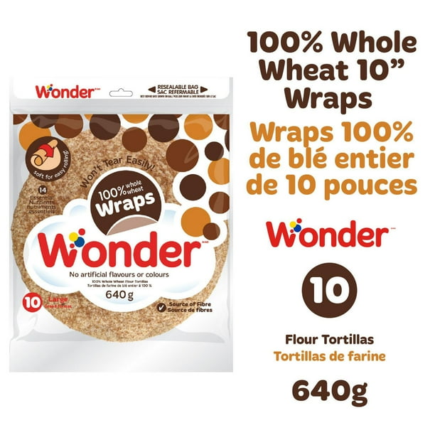 Wonder Whole Wheat Wrap, 10", 640g - Walmart.ca