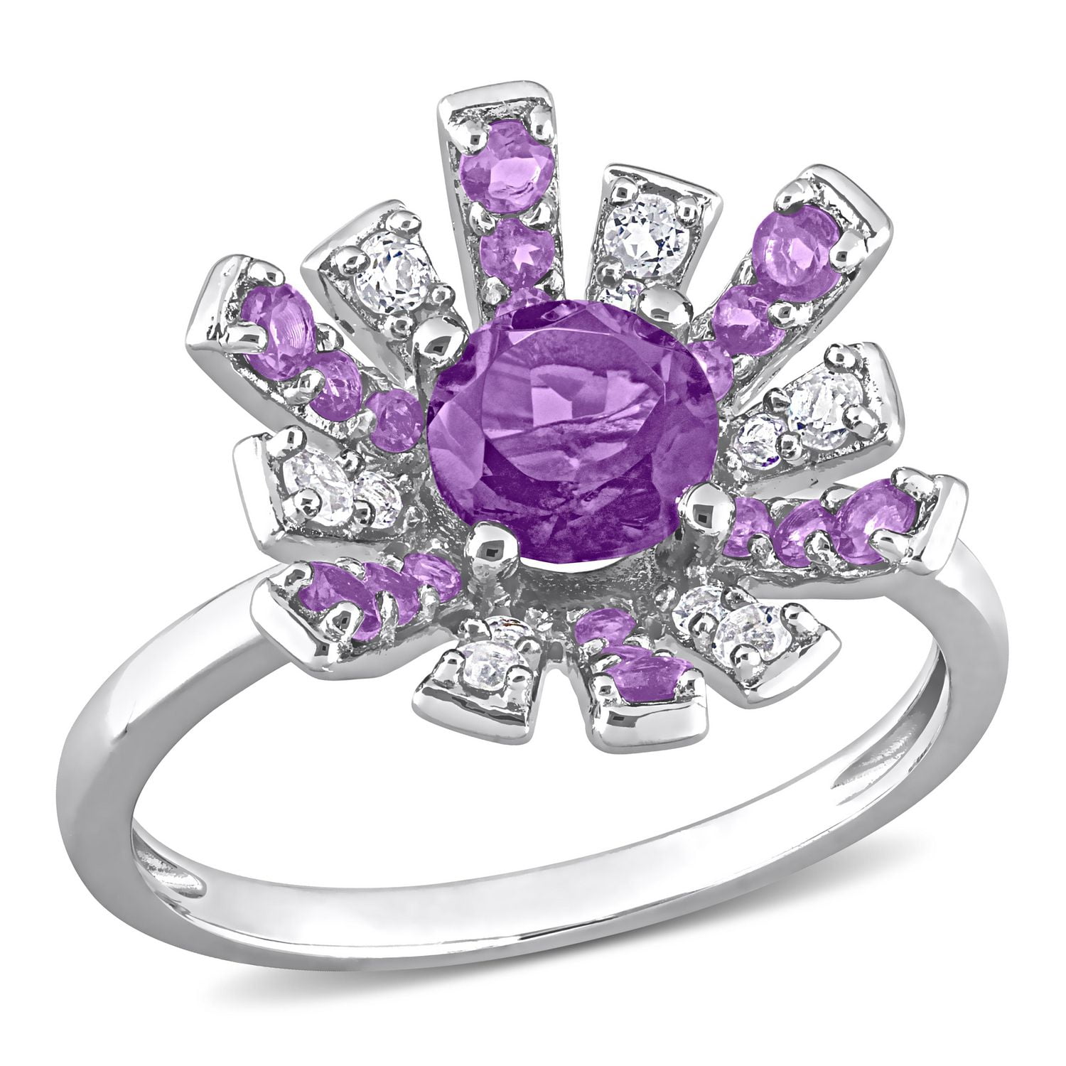 Click here for Miabella 1-3/8 Carat T. G.W. Amethyst & White Topa... prices