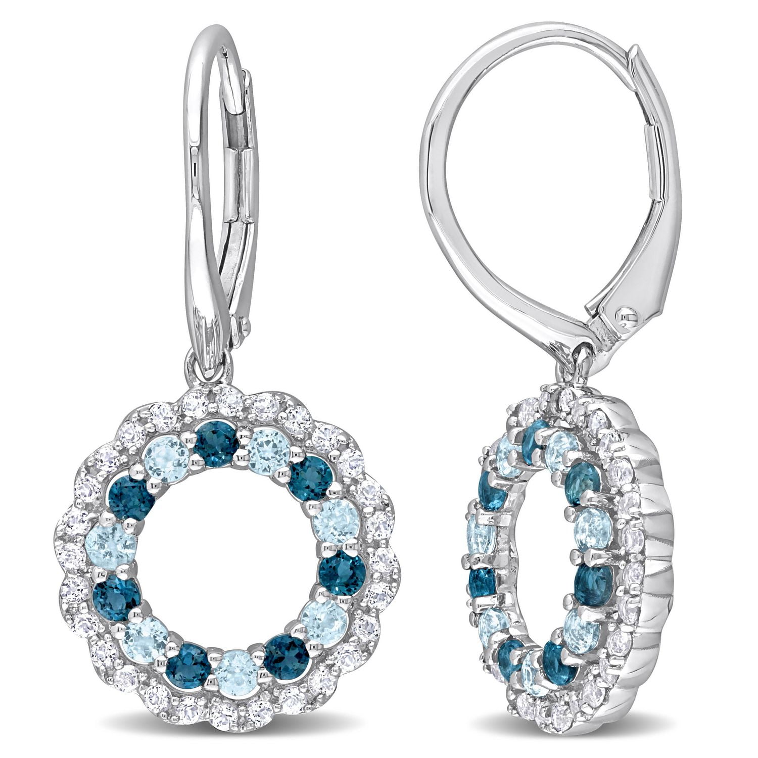 Click here for Miabella 2 Carat T. G.W. Blue And White Topaz Ster... prices