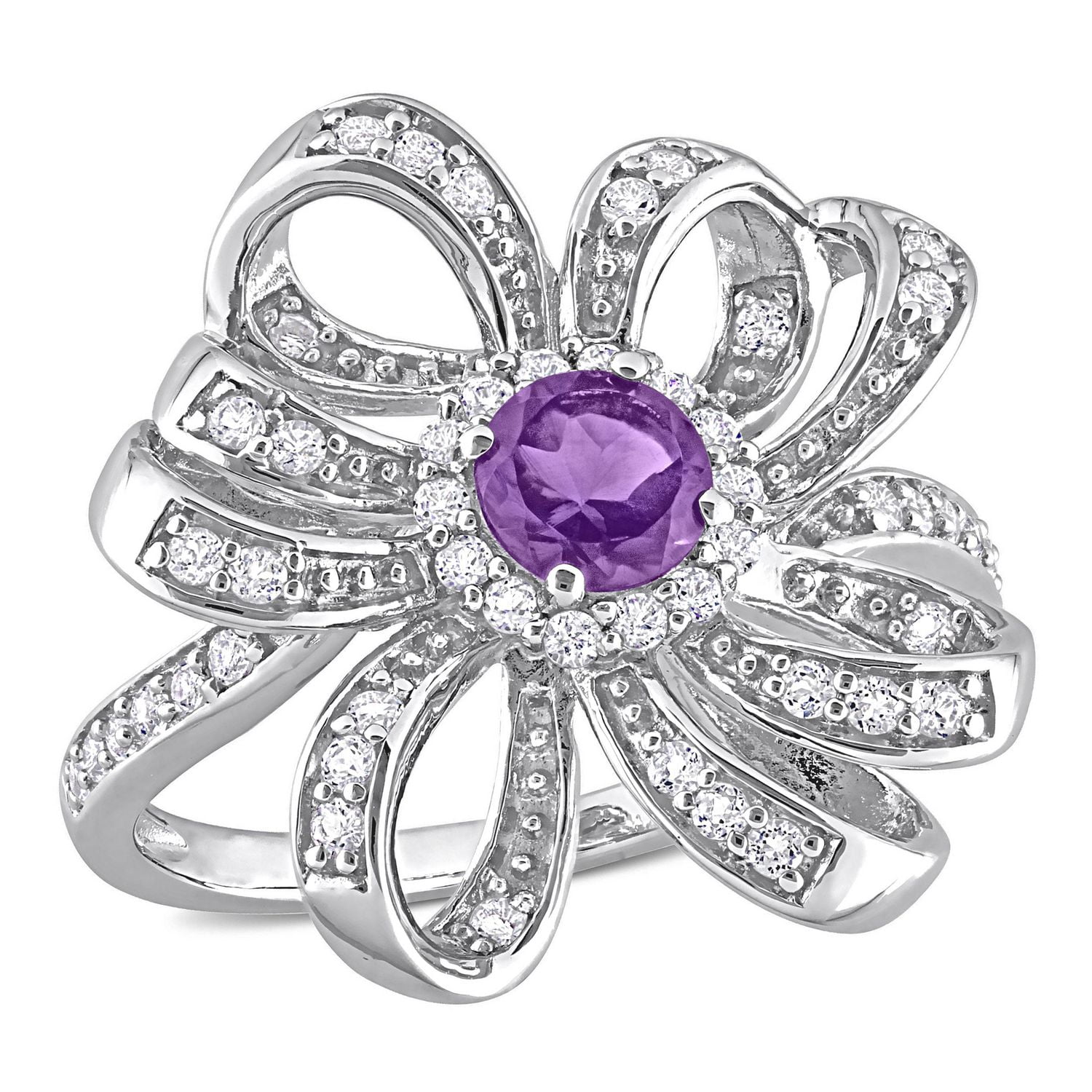 Click here for Miabella 7/8 Carat T. G.W. Amethyst And White Topa... prices