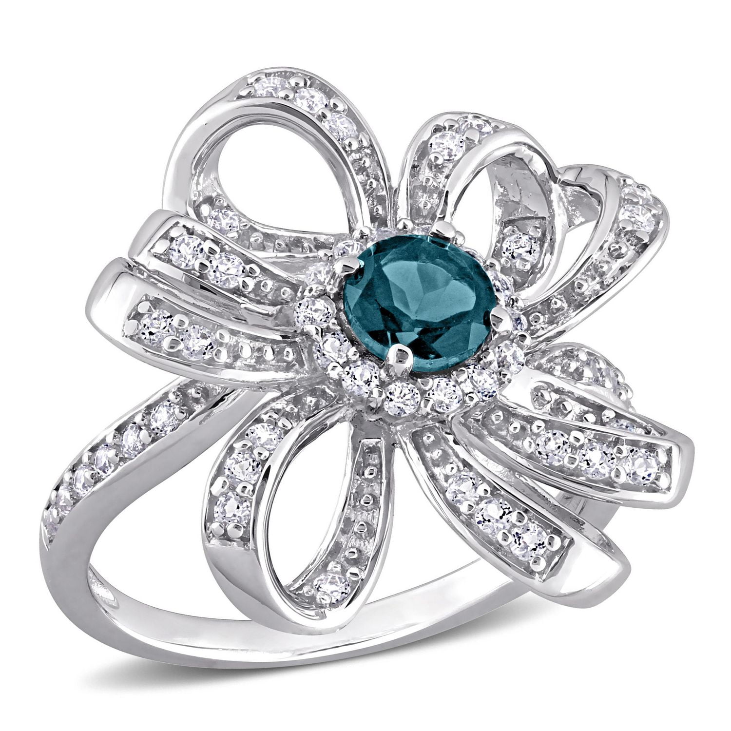 Click here for Miabella 1 Carat T. G.W. London Blue And White Top... prices