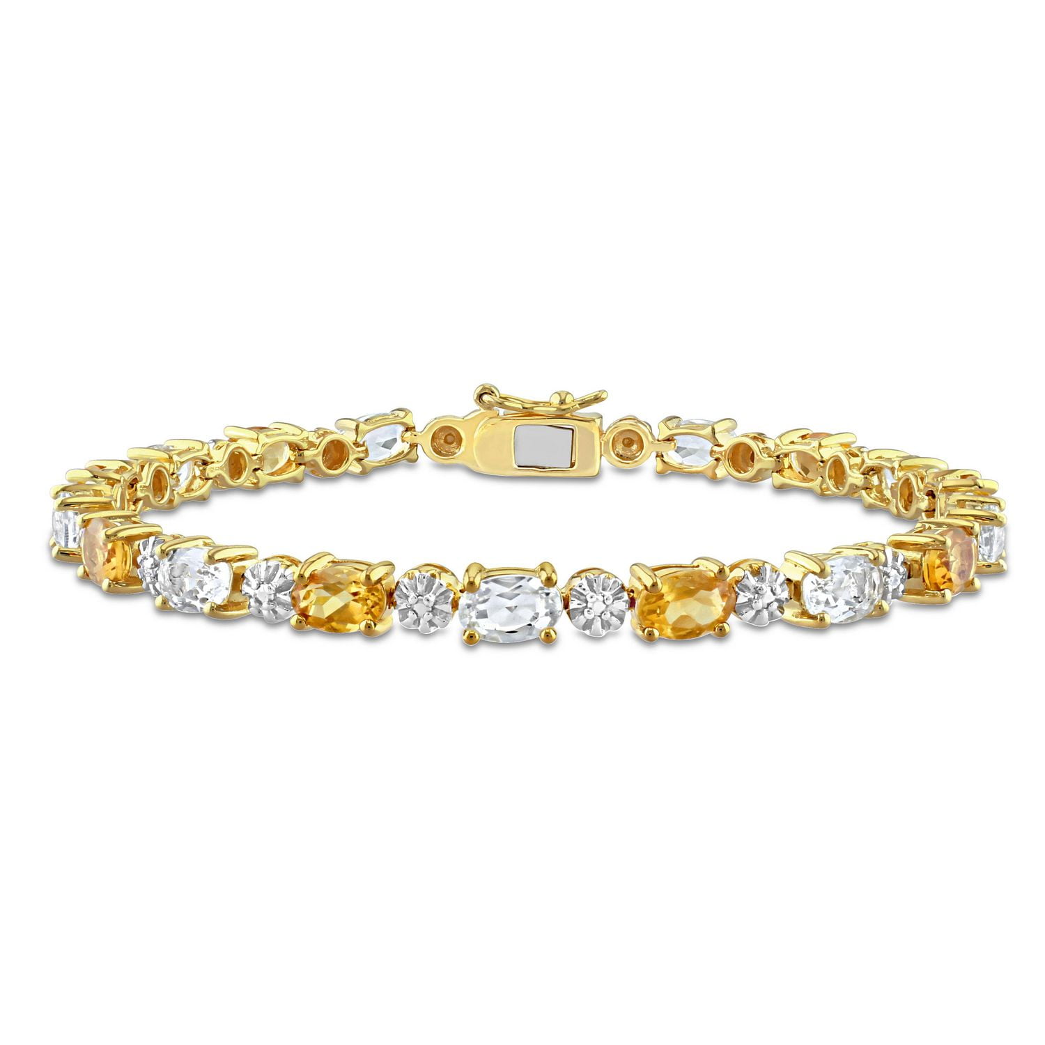 Click here for Miabella 8-3/4 Carat T. G.W. Citrine White Topaz A... prices