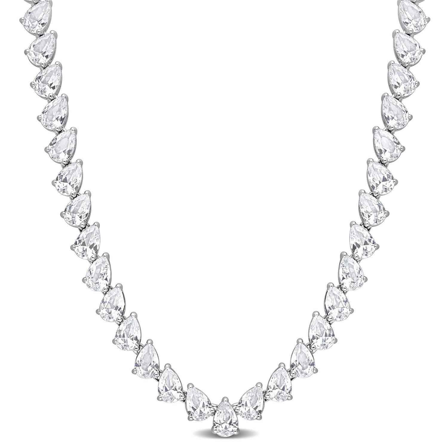Click here for Miabella 39 Carat T. G.W. Created White Sapphire S... prices