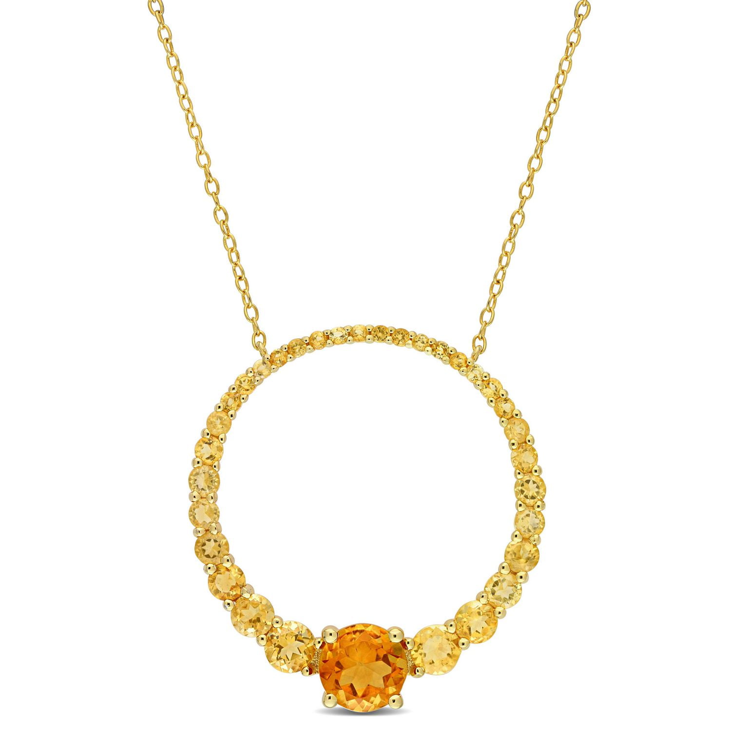 Click here for Miabella 3-1/4 Carat T. G.W. Citrine 18k Yellow Go... prices