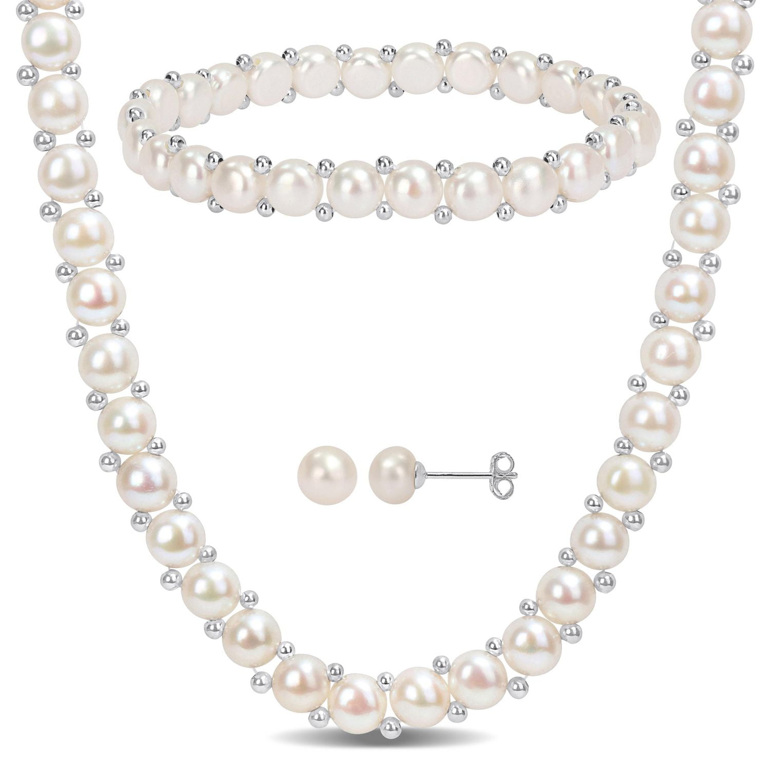 Click here for Miabella 3-Piece Set Freshwater Cultured Pearl Ste... prices