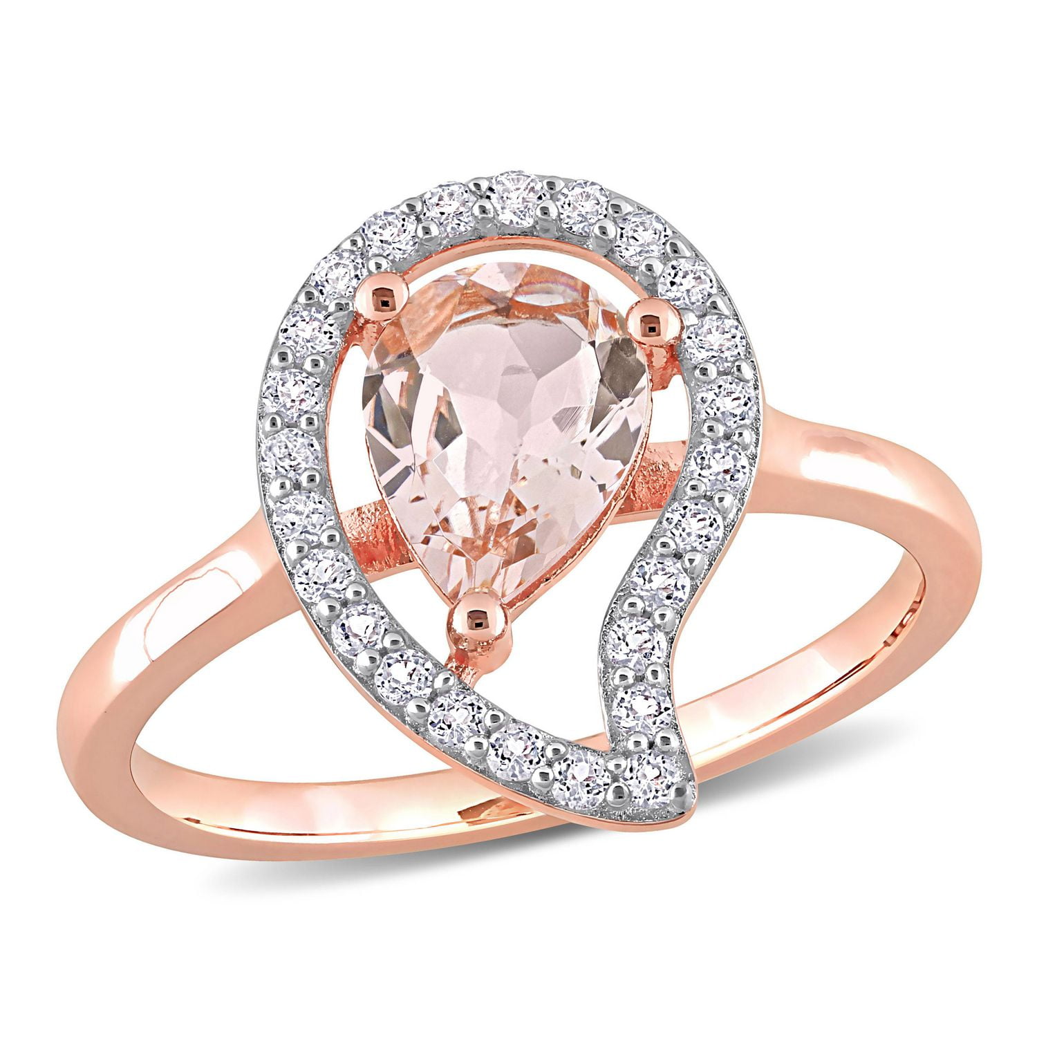 Click here for Miabella 1-1/7 Carat T. G.W. Morganite And White T... prices