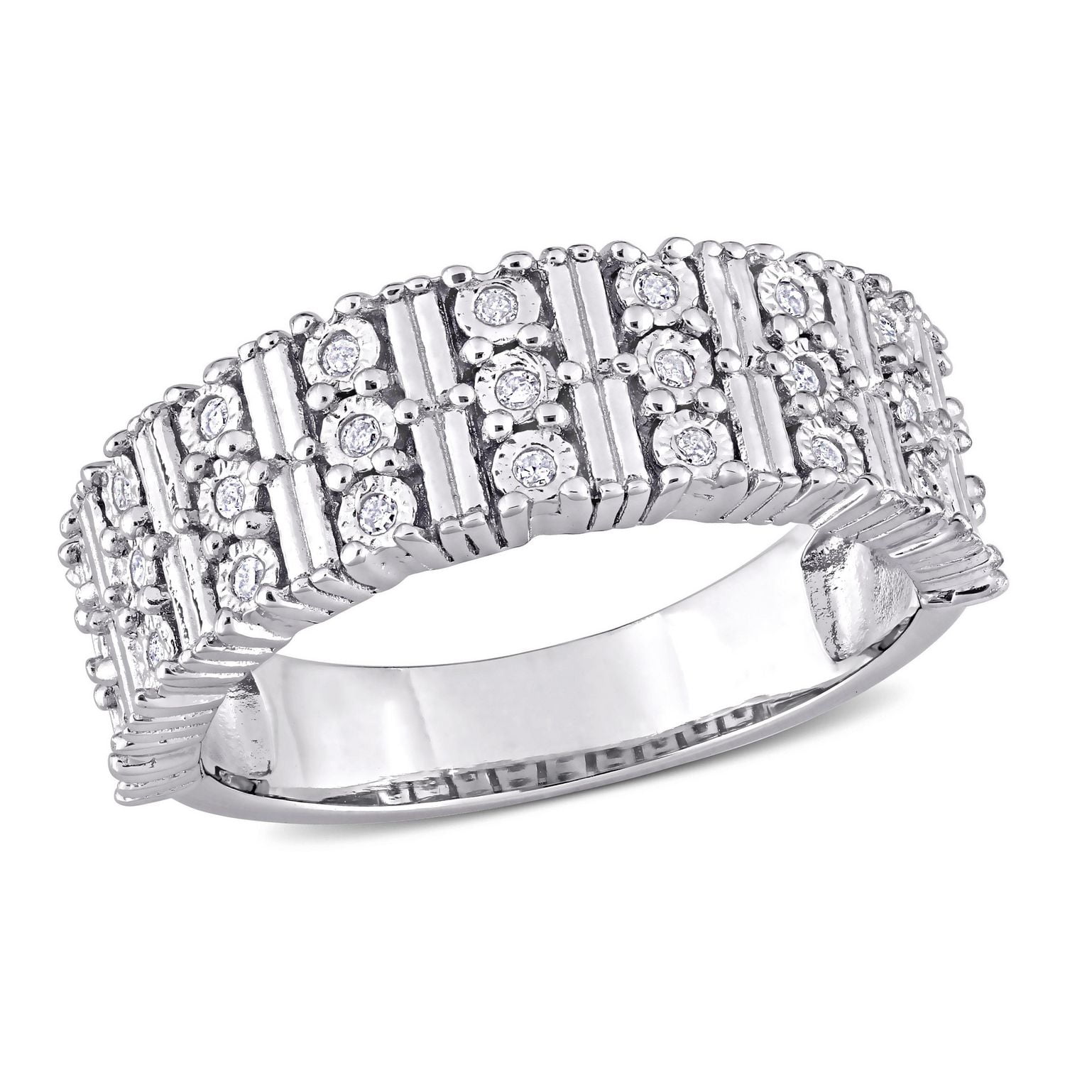 Click here for Miabella 1/6 Carat T. W. Diamond Sterling Silver A... prices