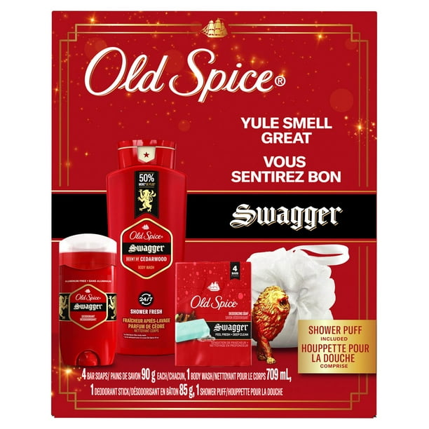 Old Spice Yule Smell Great Swagger Gift Set with Bodywash, Bar Soap ...