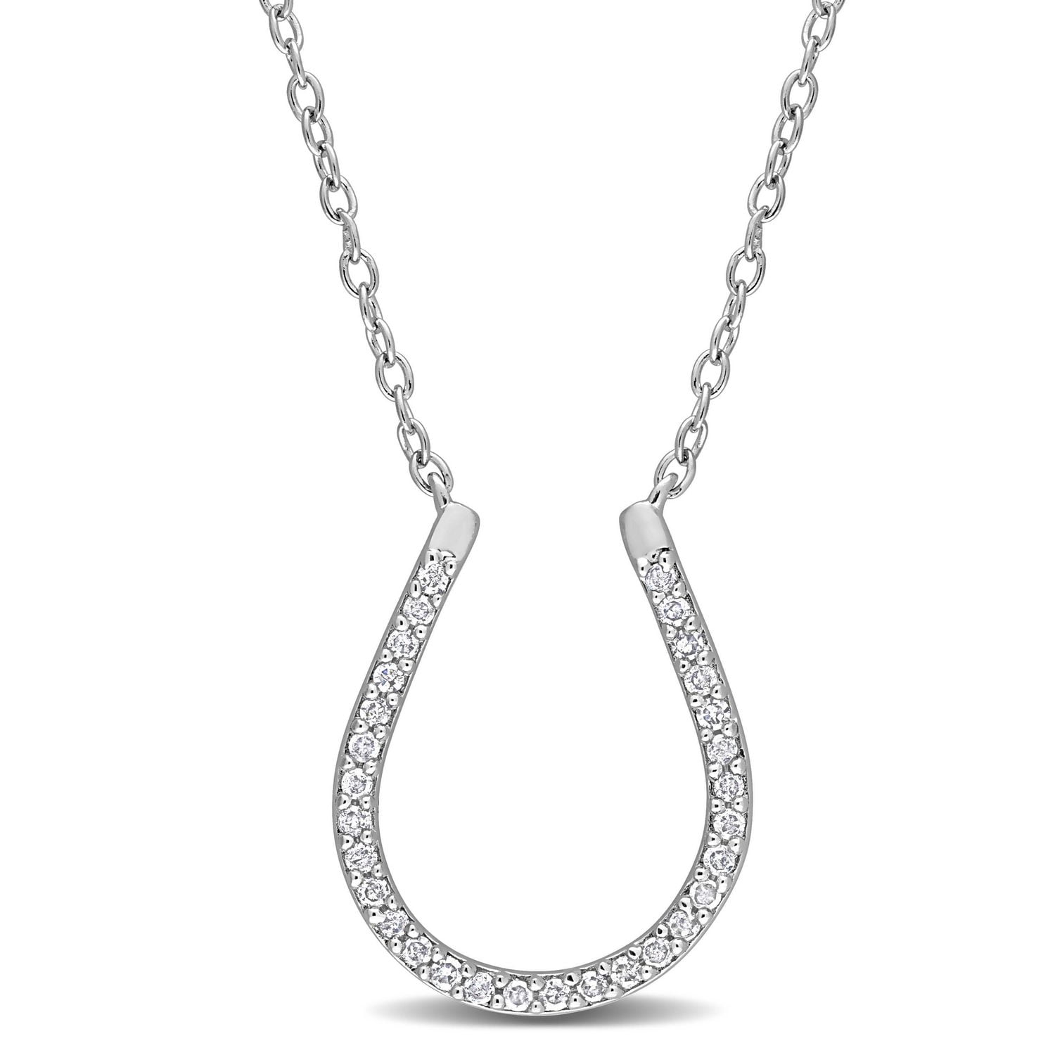 Click here for Miabella 1/6 Carat T. W. Diamond Sterling Silver H... prices