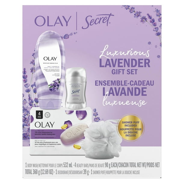 Luxurious Lavender Premium Gift Set with Secret Aluminum Free Deodorant ...