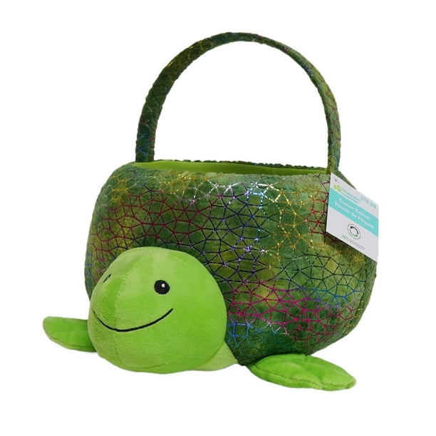 Way To Celebrate Easter Plush 11inch Easter Sea life Turtle Basket ...