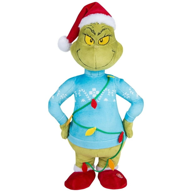 Small Side Stepper-Grinch in Blue Sweater Tangled in Lights-Dr. Seuss ...