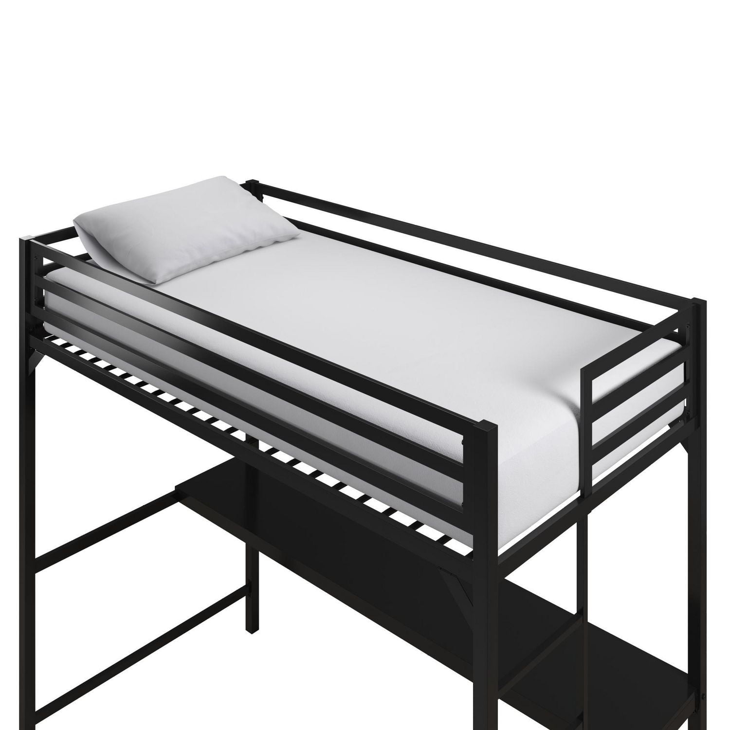 Miles Metal Twin Loft Bed with Desk Walmart