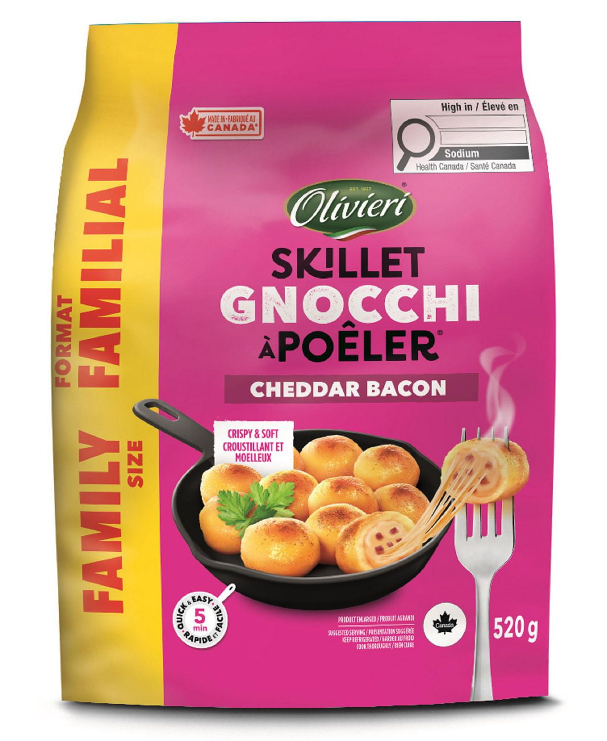 Click here for Olivieri Cheddar Bacon Skillet Gnocchi - 520g prices