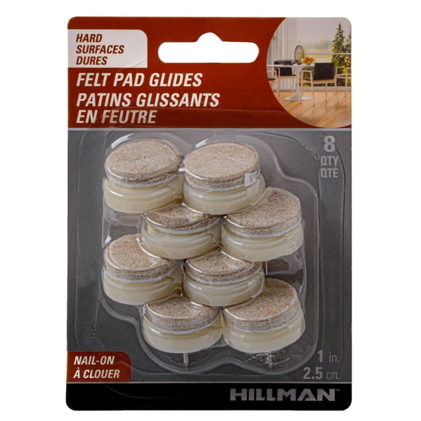 FURNITURE GLIDES 1" WITH OATMEAL FELT, GLIDE 1 W OAT FELT - Walmart.ca