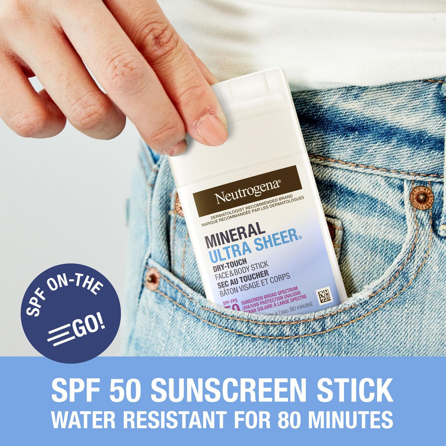 Neutrogena Ultra Sheer Zinc Mineral Sunscreen Stick Spf 50