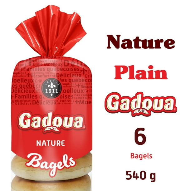 Gadoua Plain Bagel, 6ct, 540g - Walmart.ca
