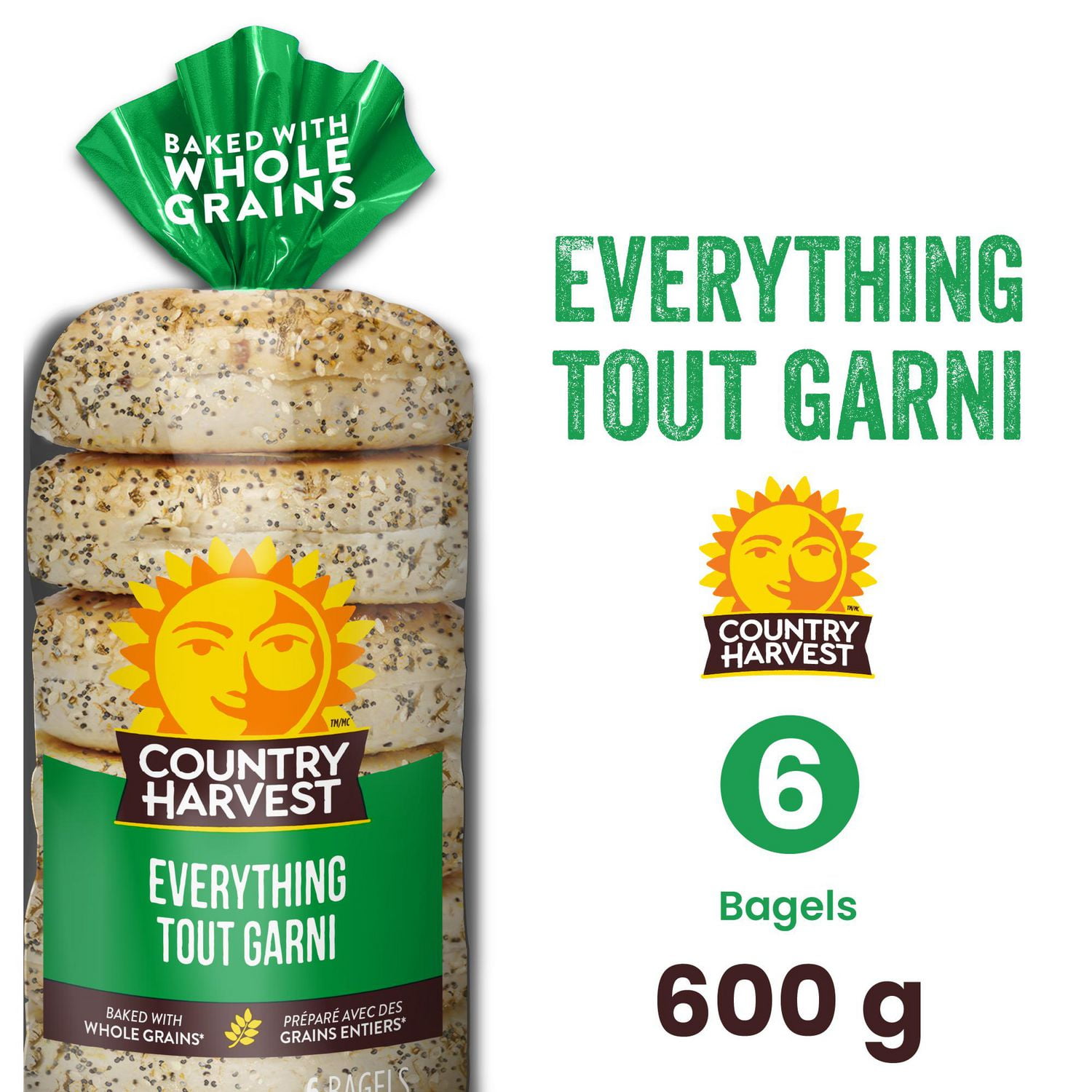 Click here for County Harvest Country Harvest Everything Bagel 6c... prices