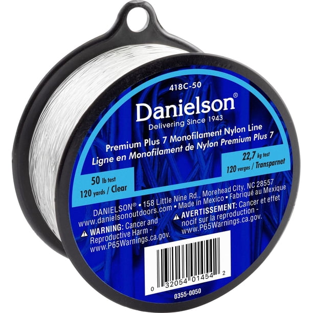 Danielson 418C-50 Plus 7 Mono Nylon Line Clear 50Lb, Mono Nylon Line ...