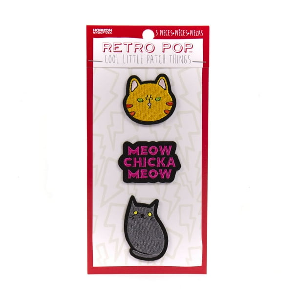 Retro Pop Meow CAT Mini Patches, 3ct. Patches by Horizon Group Usa ...