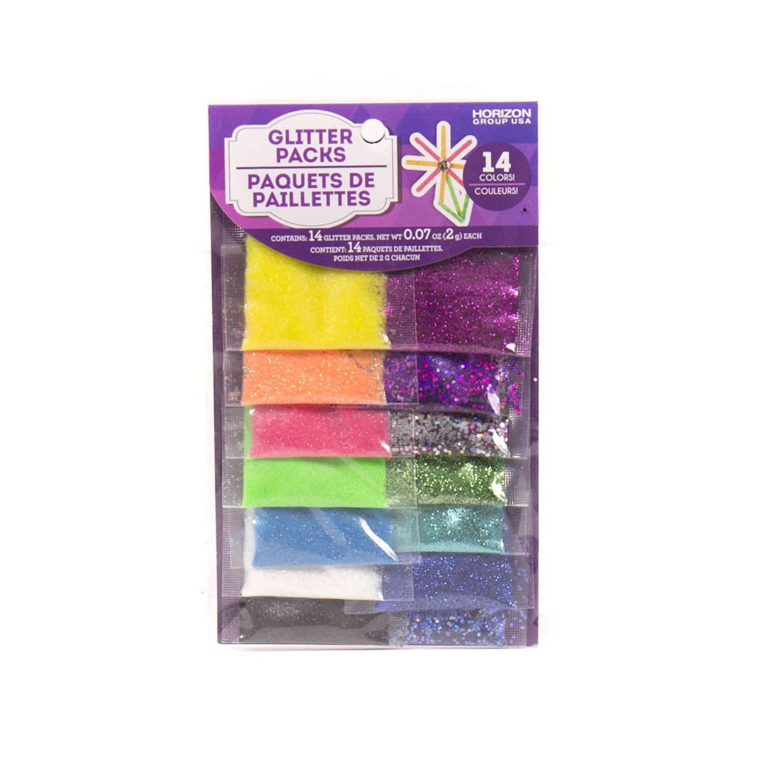 Assorted Glitter Packs, 14 Colors by Horizon Group USA | Walmart Canada