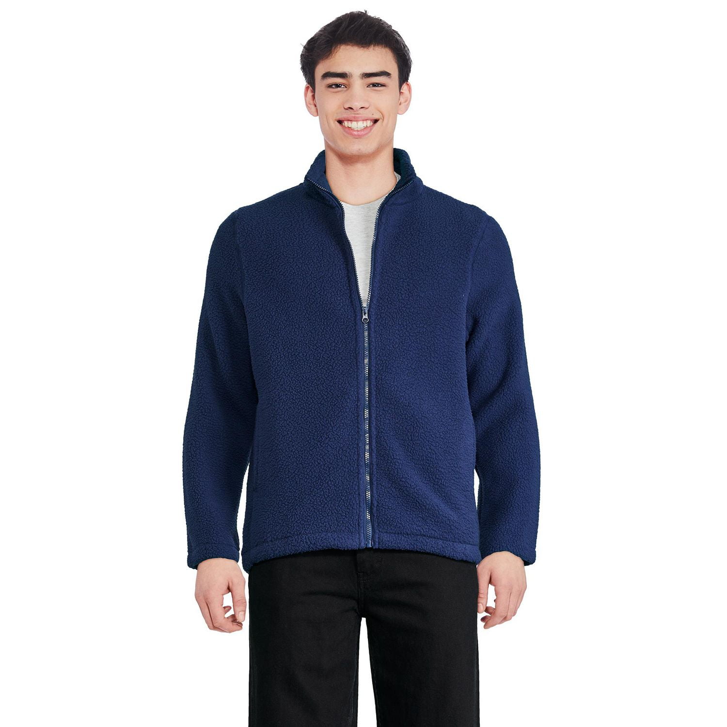 Click here for George Mens Faux Shearling Zip-Up Jacket M prices