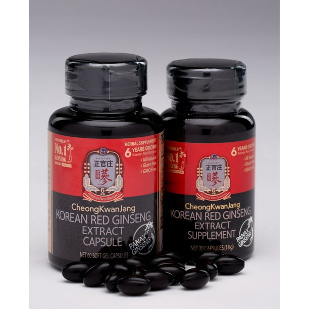 Korean Red Ginseng Extract Capsule 60Caps - Walmart.ca