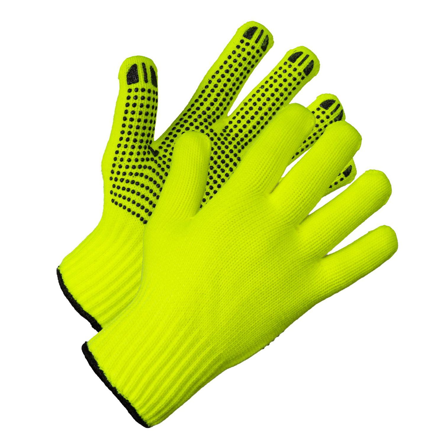 Click here for Forcefield Hi-Vis Knit Glove With Dotted Palm L prices